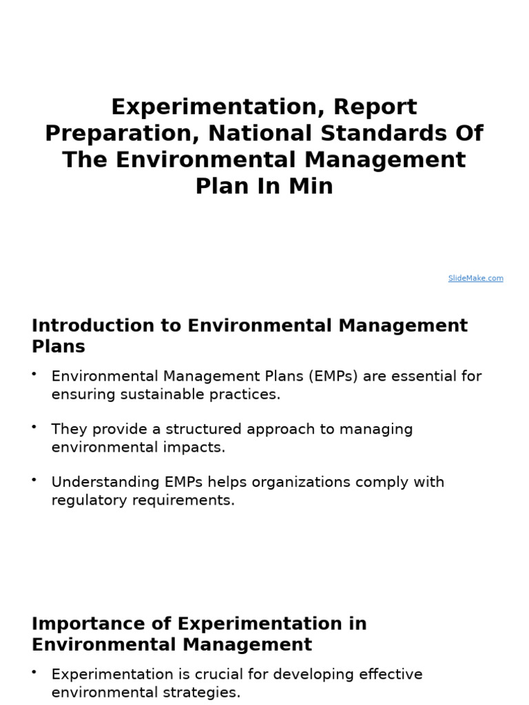 Environmental Management Plan Guide | PDF | Environmental Resource ...