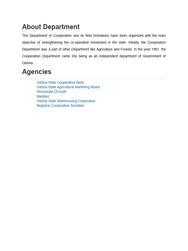 About Department-Cooperation Department | PDF