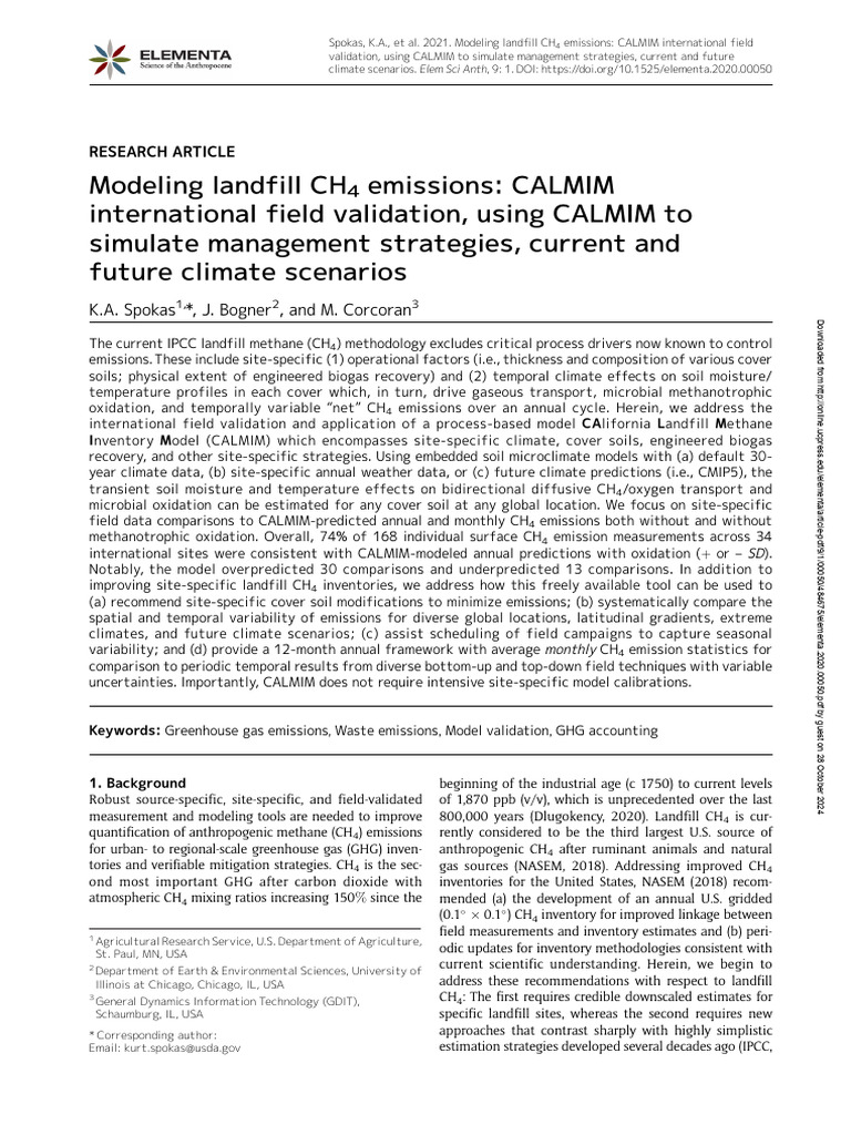 Elementa 2020 00050 | PDF | Greenhouse Gas | Climate