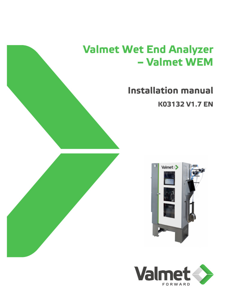 Valmet WEM Installation Manual V1.7 EN (ID 208108) | PDF | Pump | Valve