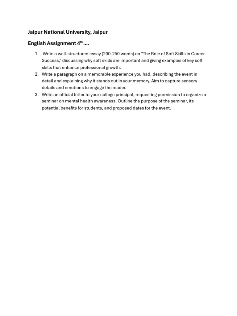 English Assignment 4th.... | PDF