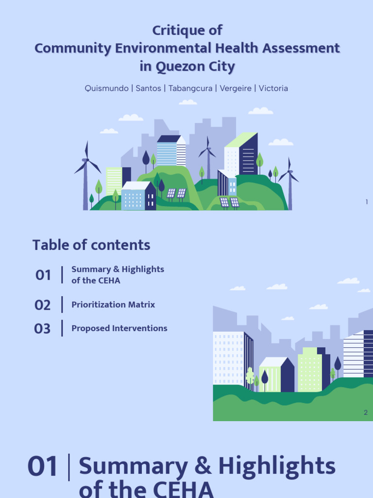 Quezon City Environmental Health Assessment Critique | PDF | Sanitation ...