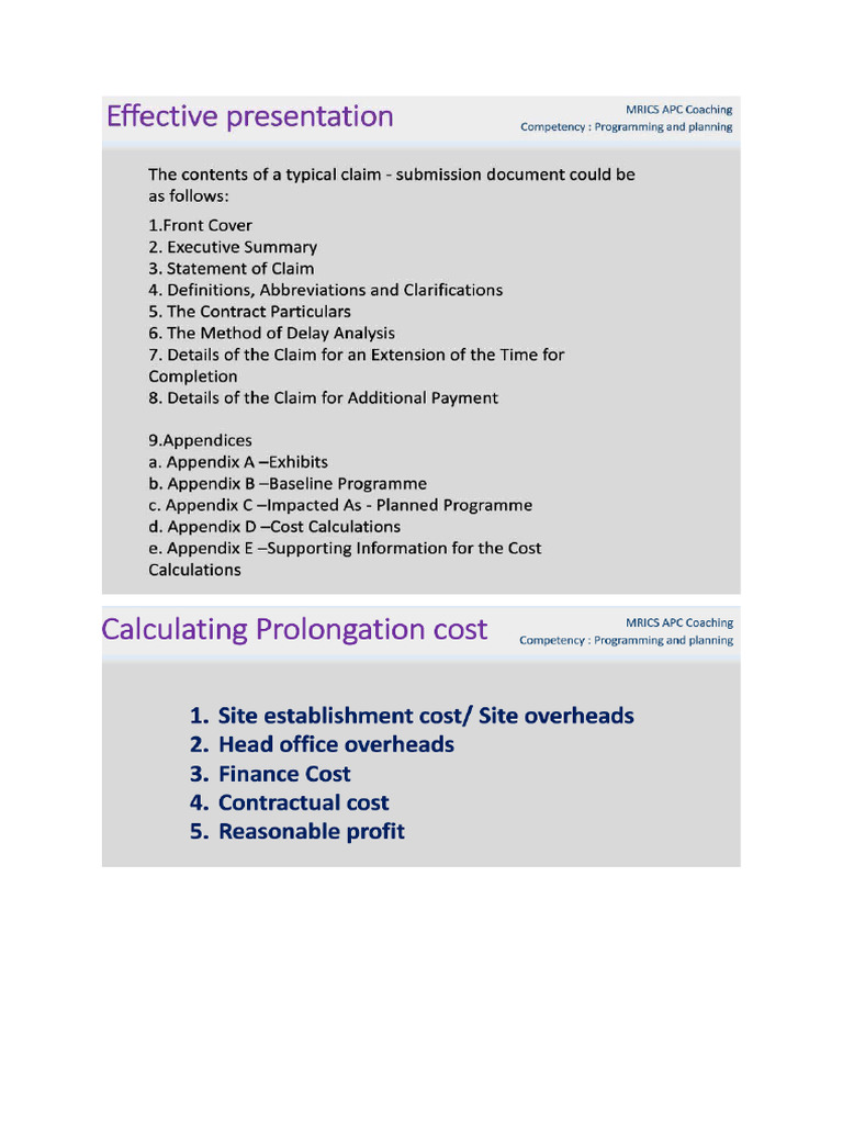 Extension of Time (EOT) and Disruption in Construction Projects (From | PDF