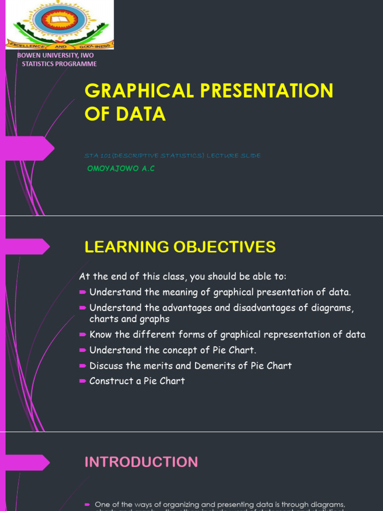Graphical Presentation Of Data Pie Chart Pdf Pie Chart Chart