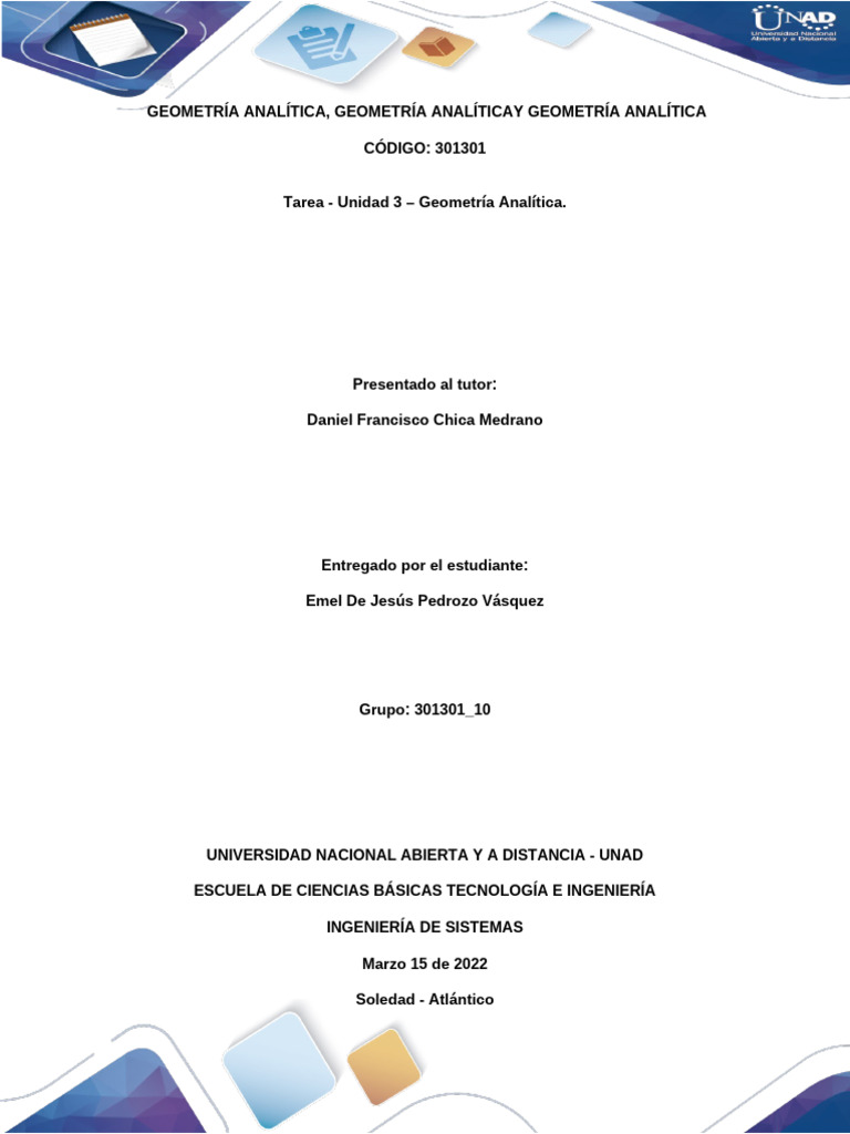 10 - Emel Pedrozo - Tarea 3 Geometría | PDF | Geometría | Trigonometría
