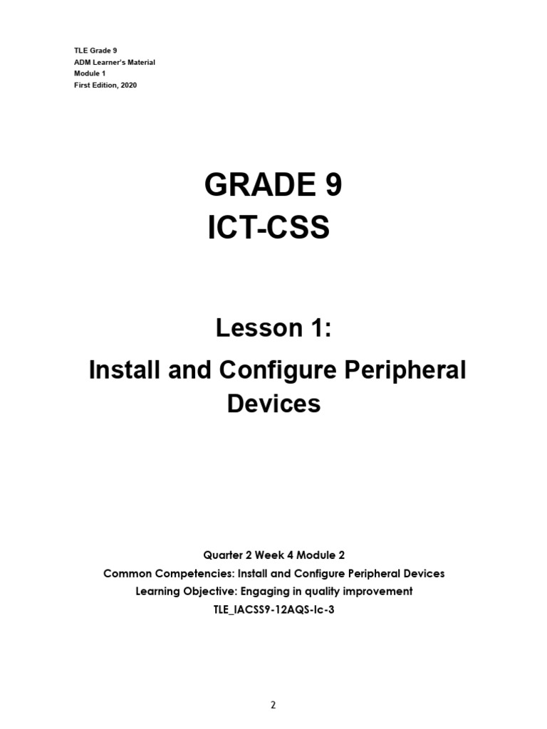 ICT-9_Q2-Week-4 | PDF | Usb | Personal Computers