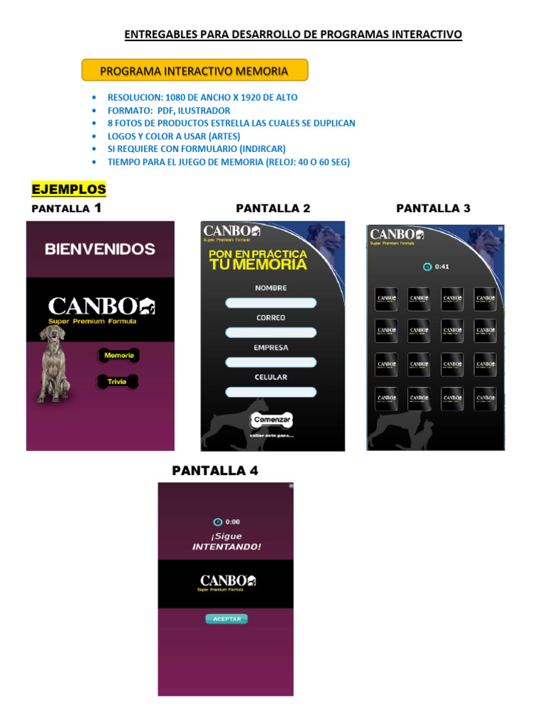 Entregables para Desarrollo de Programas Interactivo | PDF