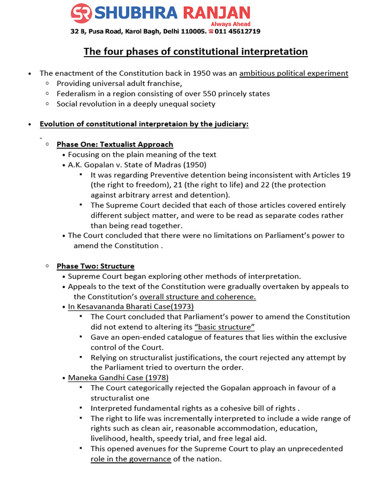 3b Four Phases of Constitutional Interpretation_220121_142732 | PDF ...