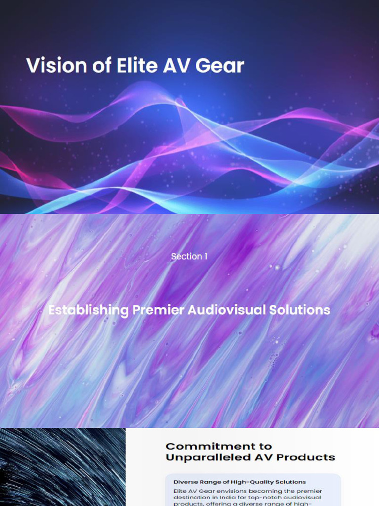 Elite AV Gear Company Vision | PDF