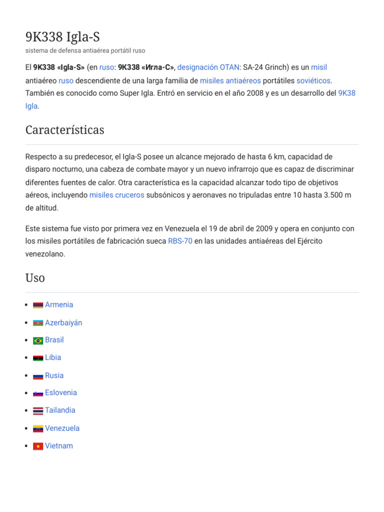 9K338 Igla-S | PDF | Guerra antiaérea | Misil