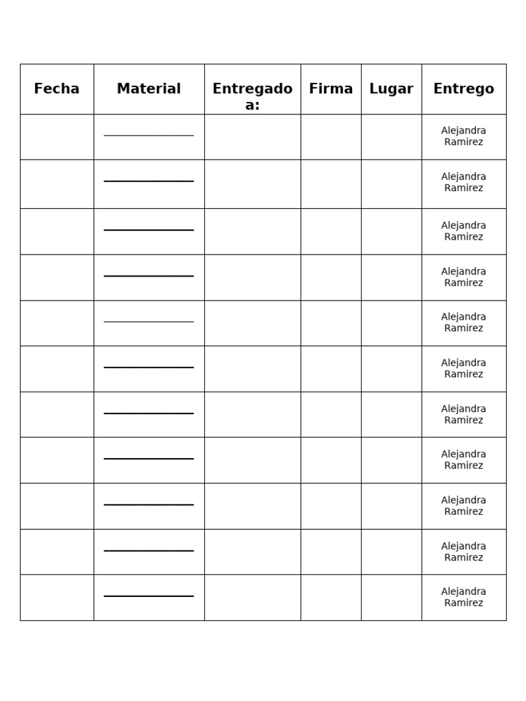 Machote para Material | PDF