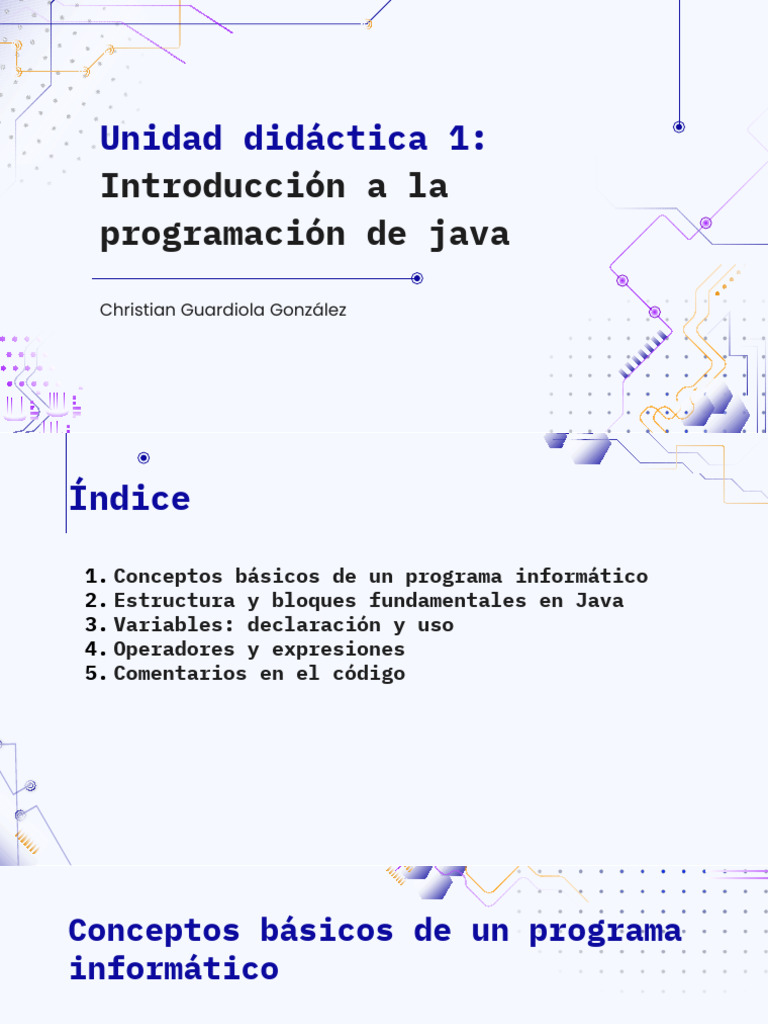 Presentación Unidad Didáctica 1 | PDF | Java (lenguaje de programación ...