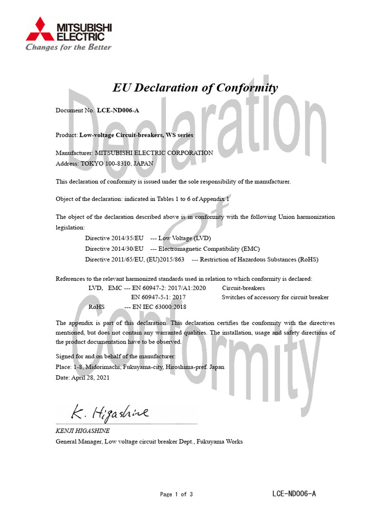 EU - Declaration - of - Conformity - WS - Series - Lce-Nd006a BREACKER ...