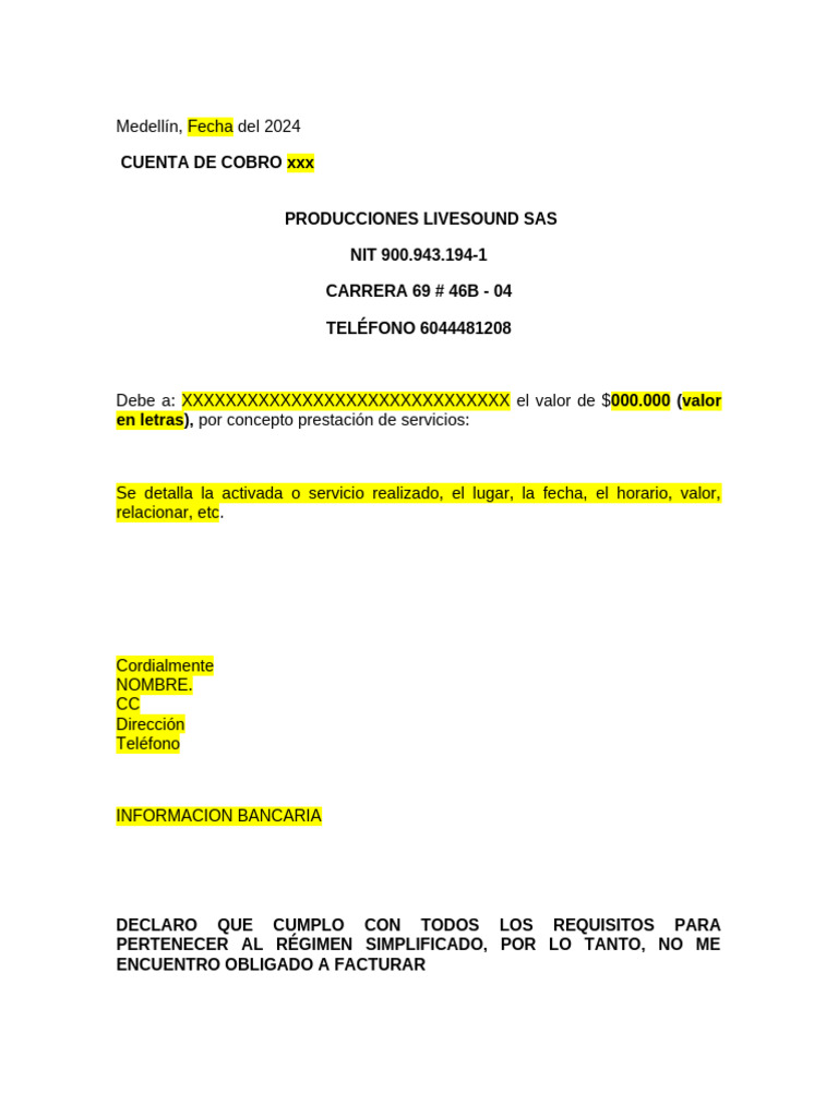Formato CXC | PDF