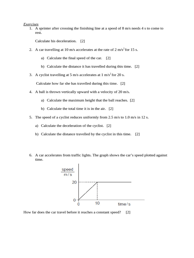 Motion Exercise1 | PDF | Technology & Engineering