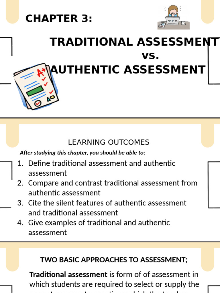 Traditional vs. Authentic Assessment | PDF | Educational Assessment ...