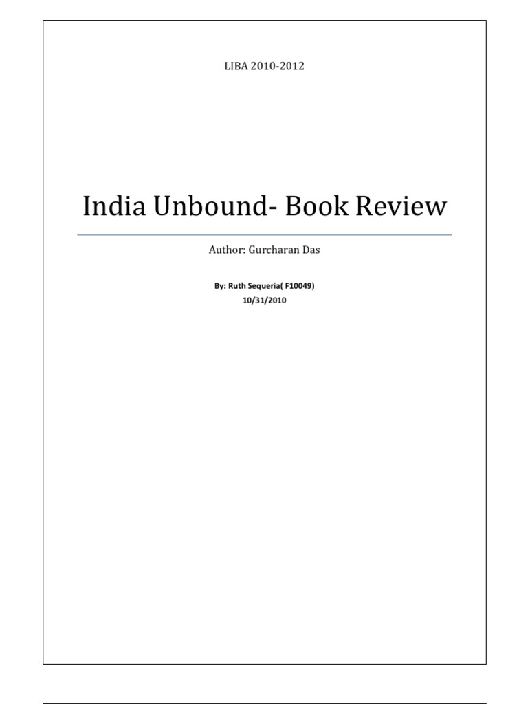 India Unbound - Book Review | PDF