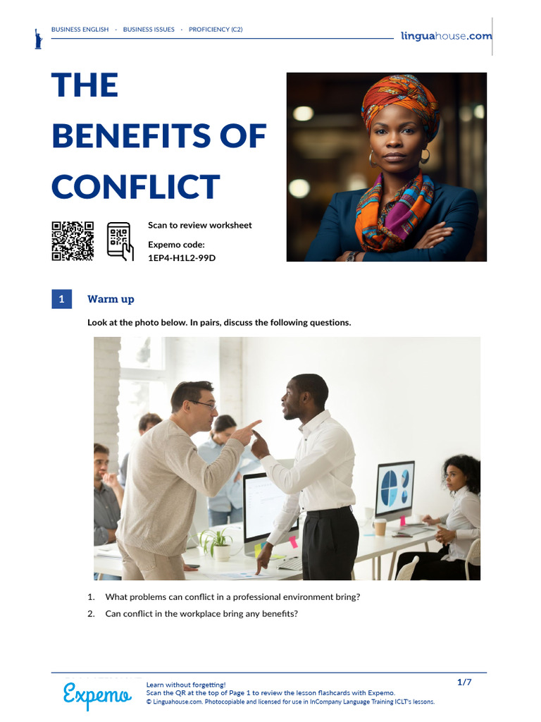 The Benefits of Conflict American English Teacher C2 | PDF