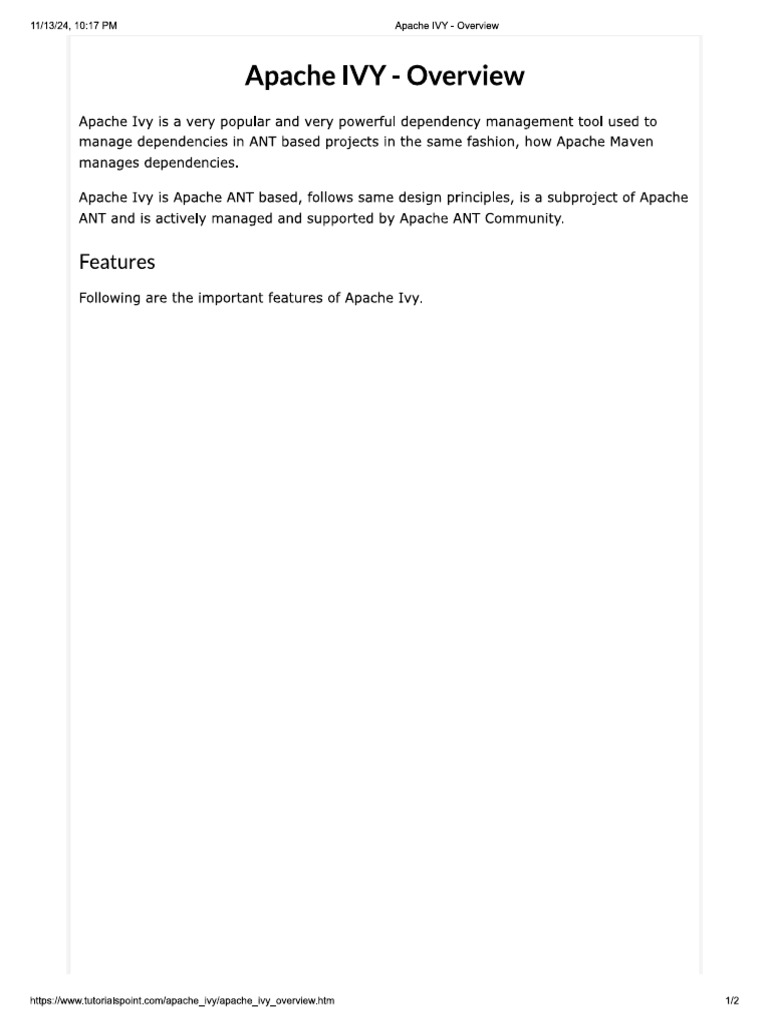 Apche IVY - OverView | PDF