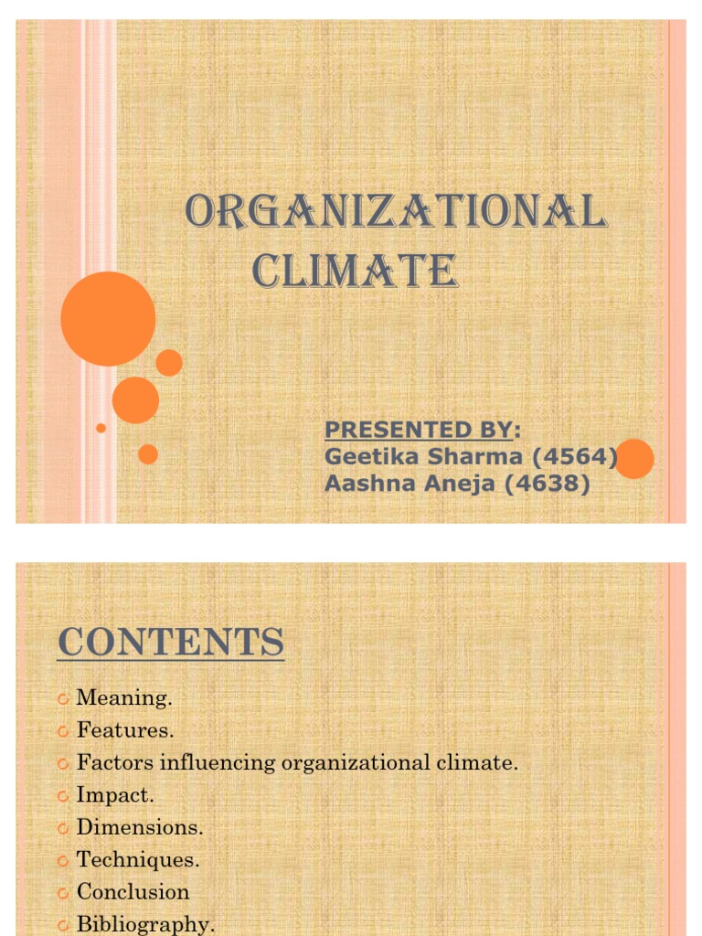 Understanding Organizational Climate Factors | PDF | Identity (Social ...