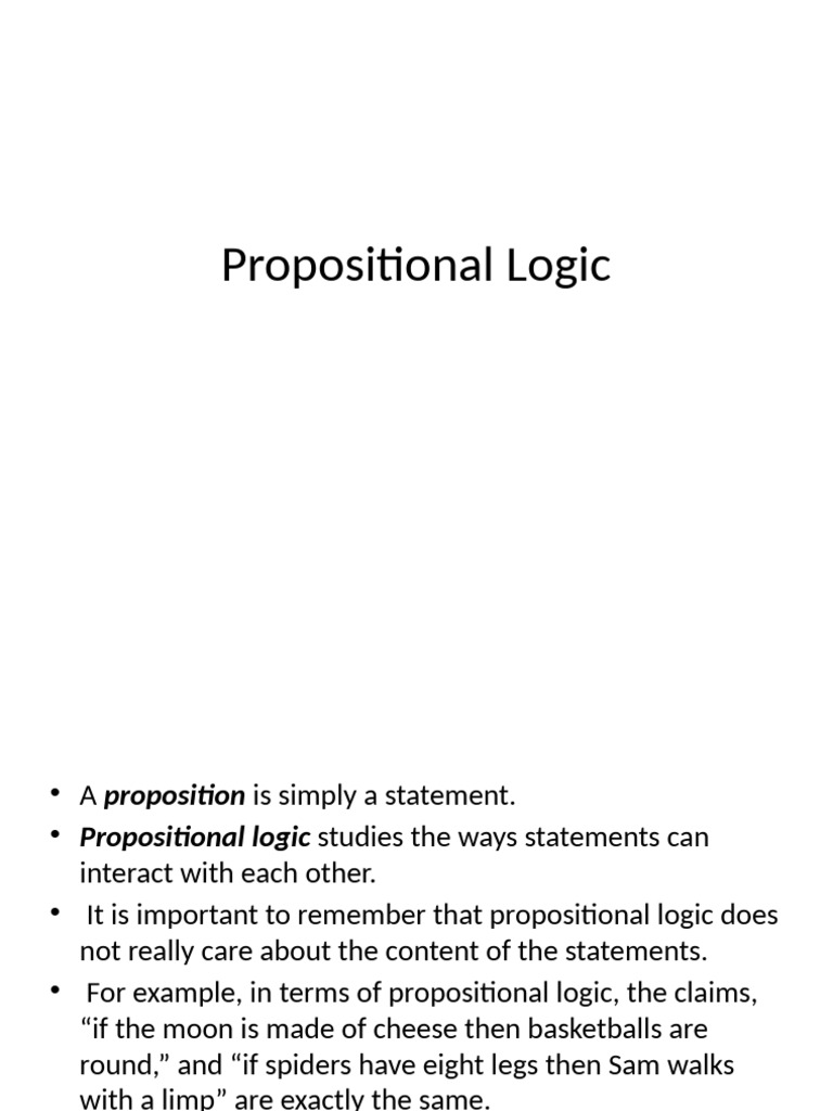 Propositional Logic | PDF
