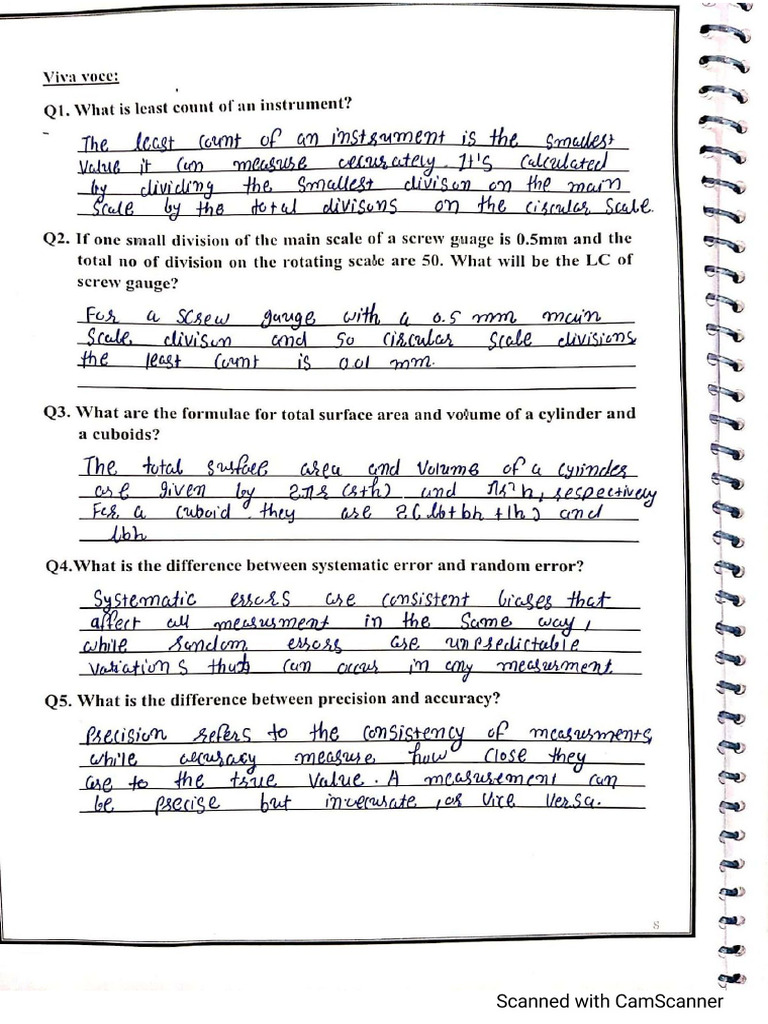 Physics Lab Viva-Voce | PDF