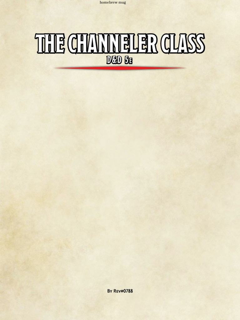 The Channeler Class by Machgrand | PDF