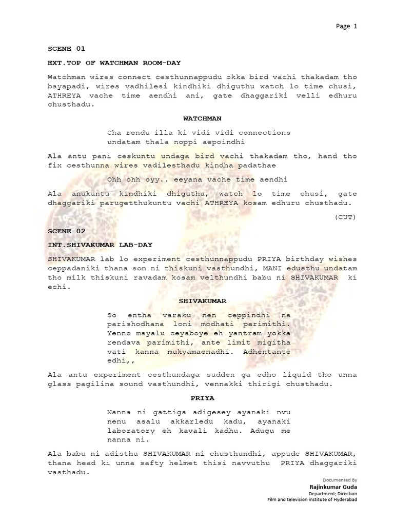 24 Movie Script .01 | PDF