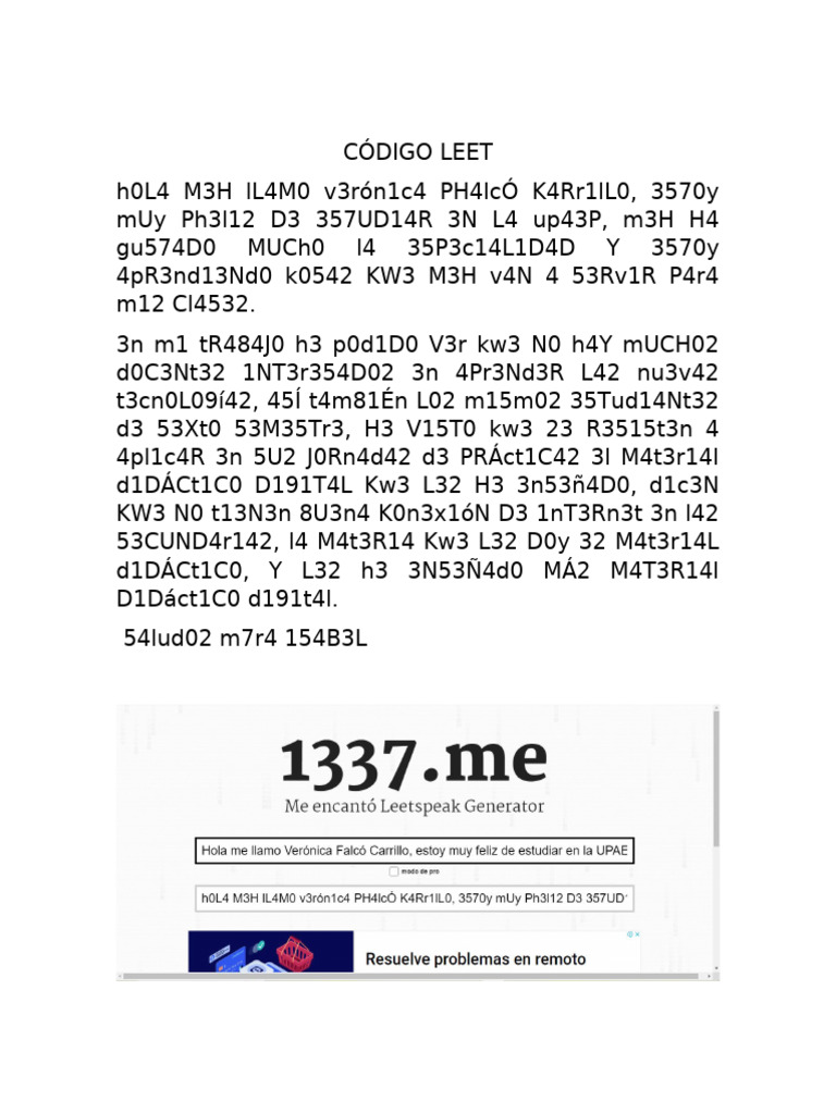 Código Leet | PDF