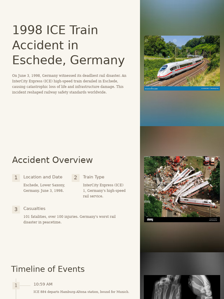1998 Eschede ICE Train Disaster Overview | PDF | Transport | Land Transport