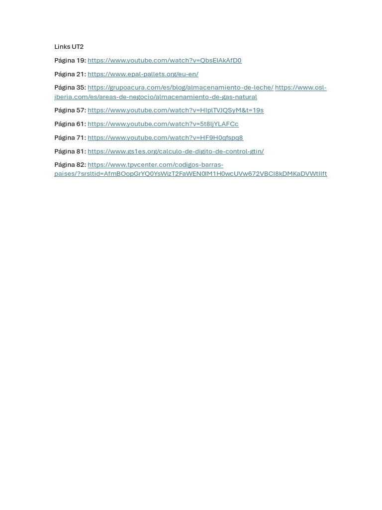 UT2. Links (Vídeos de Las Diapositivas) | PDF