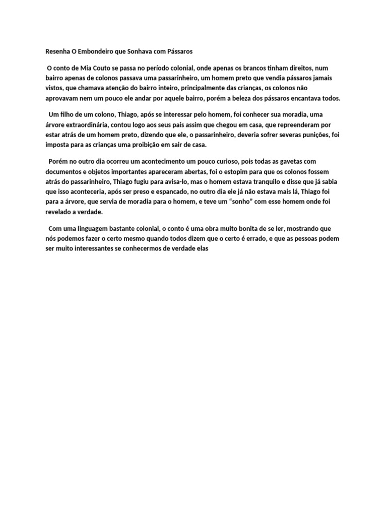 O EMBONDEIRO QU-WPS Office | PDF