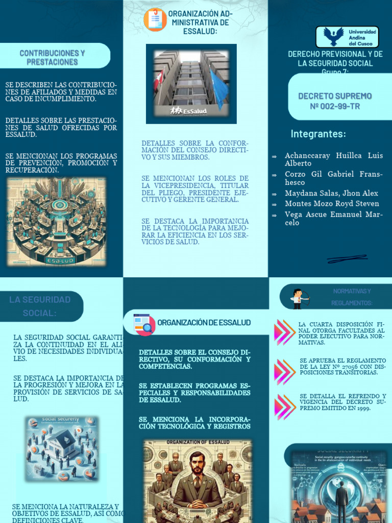 Triptico Seguridad Social | PDF | Gobierno | Justicia