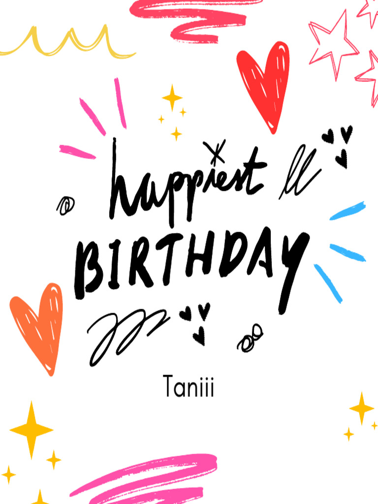 Colorful Joyful Animated Happy Birthday Card | PDF