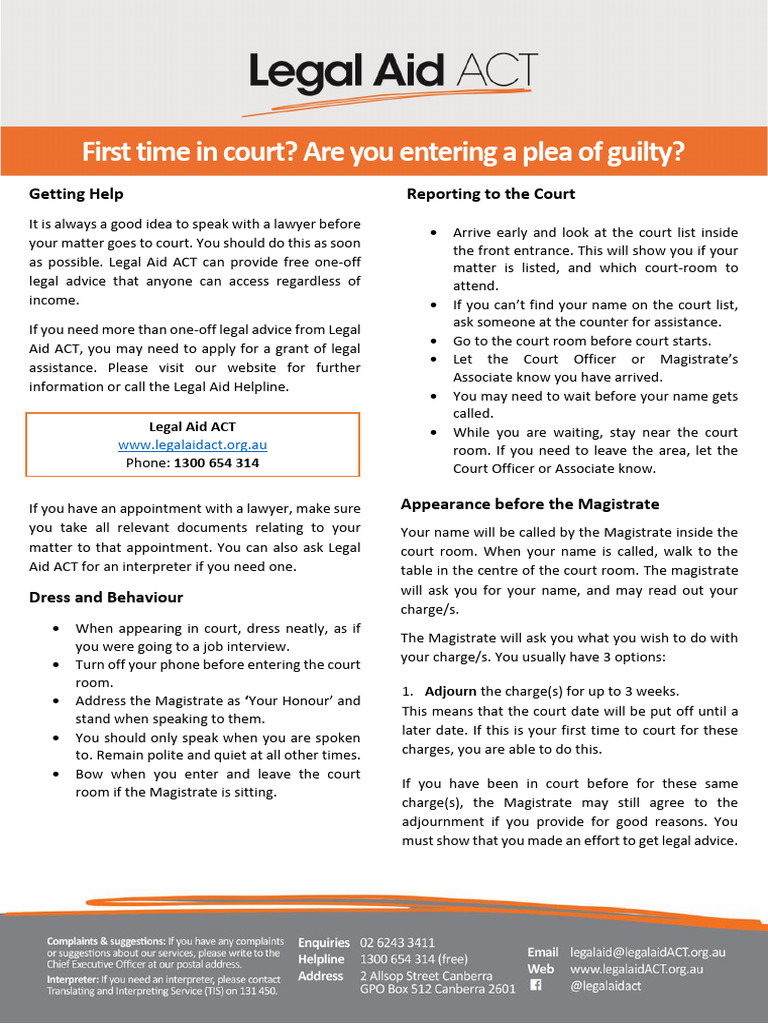 First Time Court Plea Guilty | PDF | Plea | Magistrate