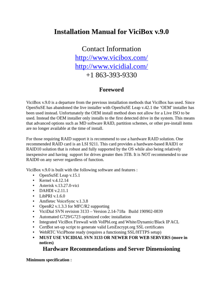 ViciBox v.9.0 Install Guide | PDF | Random Access Memory | Transport ...