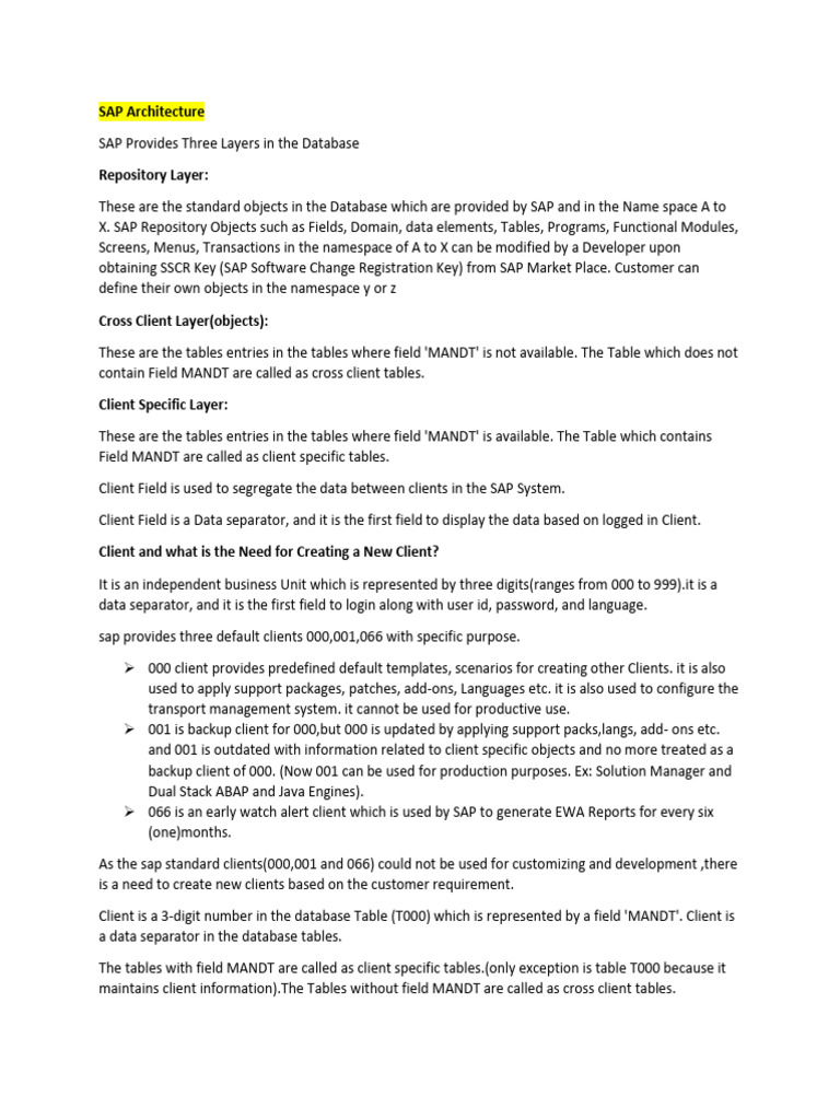 21 What Is Client and Client Settings and Types of Client Copies | PDF ...