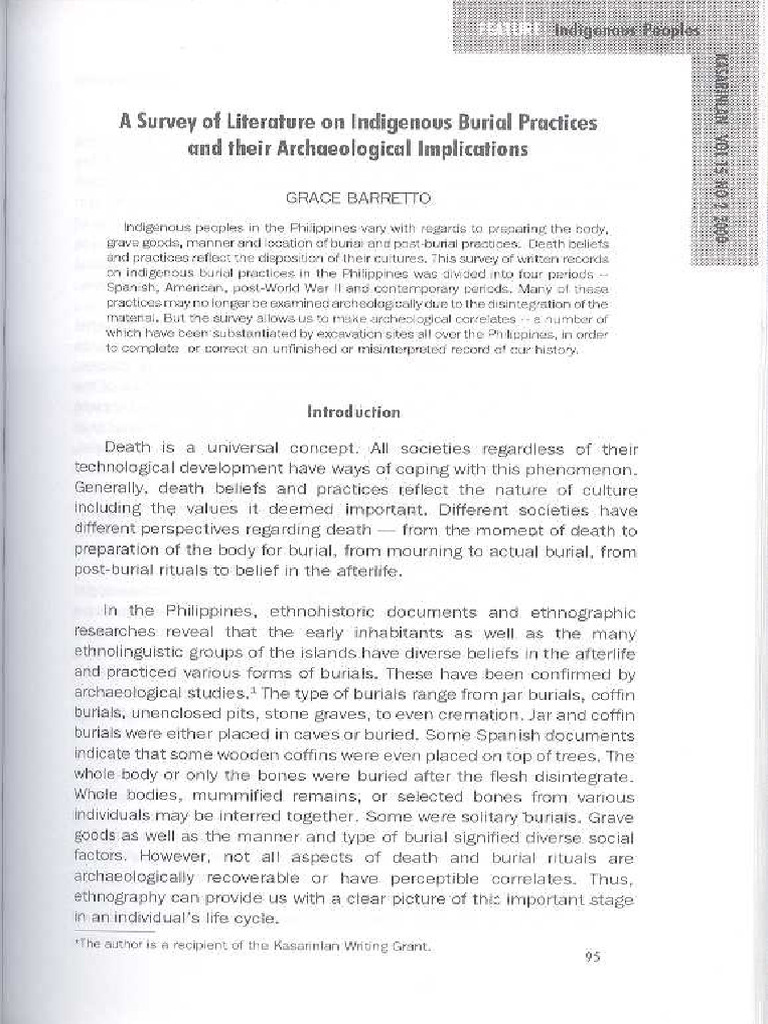 Burial Practices and Their Archaeological Implications - Barreto | PDF