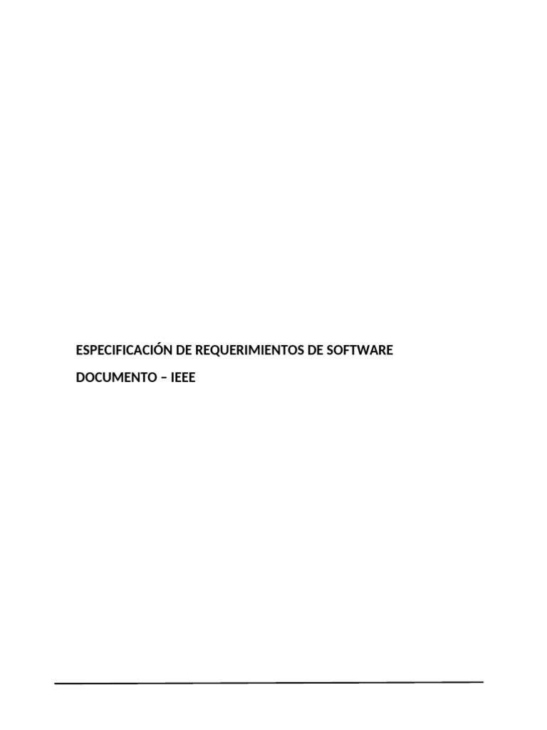 Especificación de Requerimientos de Software | PDF | Informática