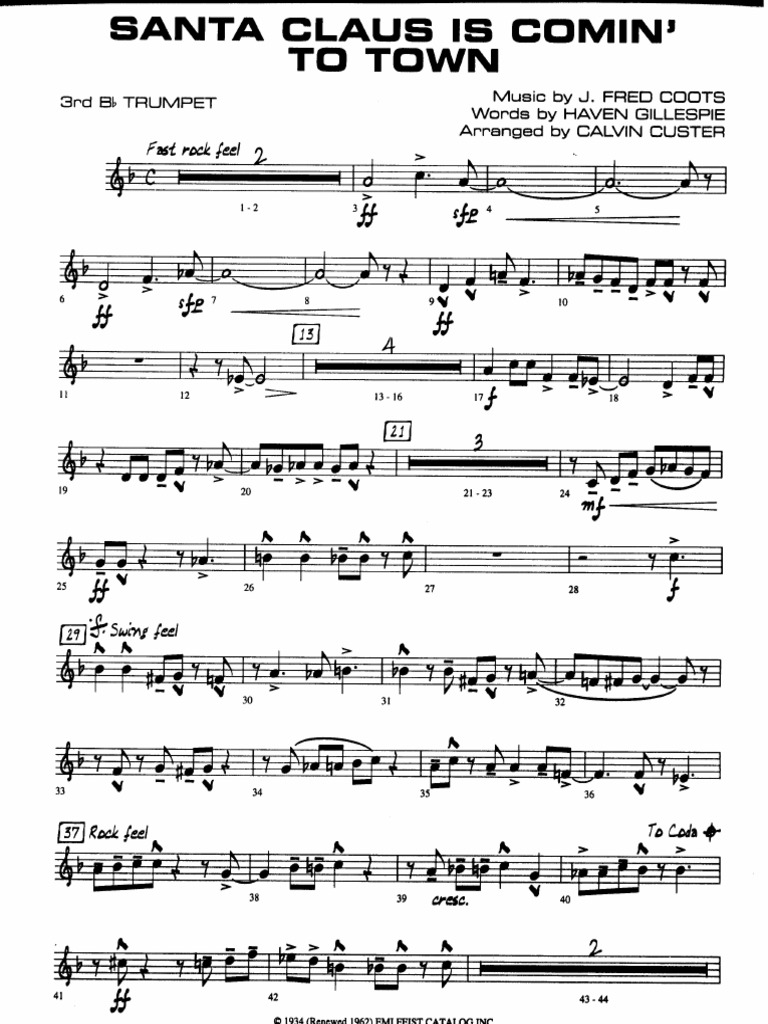 Trumpet 3 PG 1 Santa Claus - Clavin | PDF