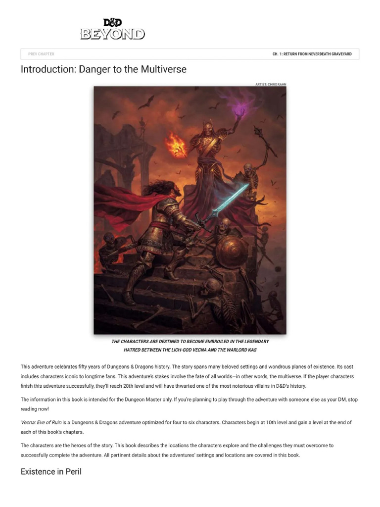 Vecna Eve of Ruin | PDF