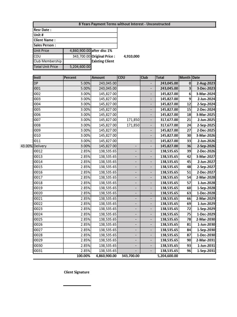 GPR Payment Plan | PDF