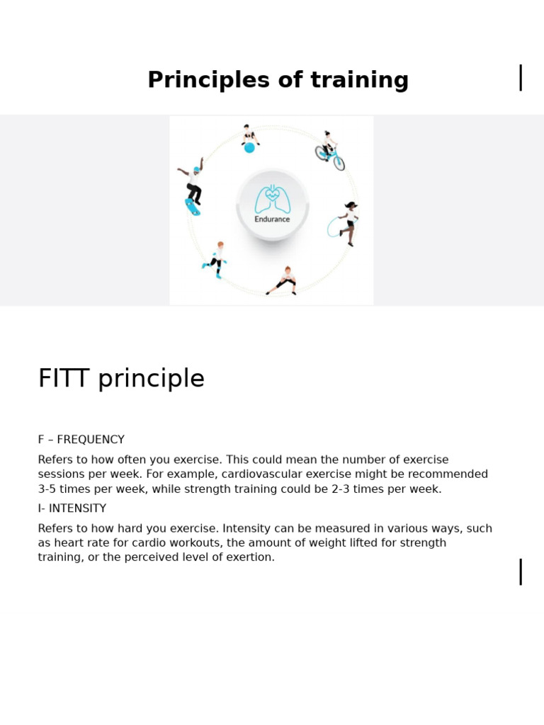 Principles of Training | PDF | Strength Training | Physical Fitness