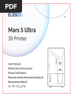 01 User Manual For Mars 5 Ultra English Version | PDF | Printer (Computing) | 3 D Printing