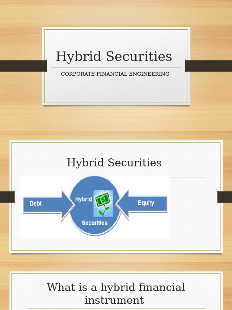 Hybrid Securities | PDF | Securities (Finance) | Stocks