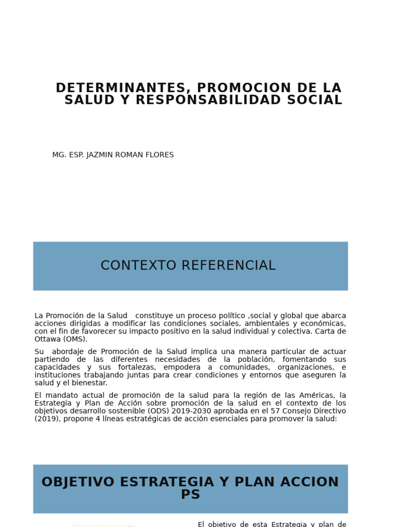 Clase 1 Promsa | PDF | Promoción de la salud | Enfermería