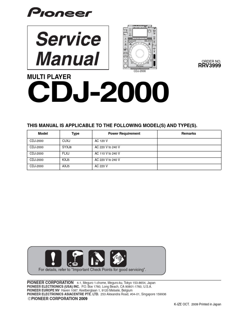 cdj-2000 SM | PDF | Soldering | Electronics