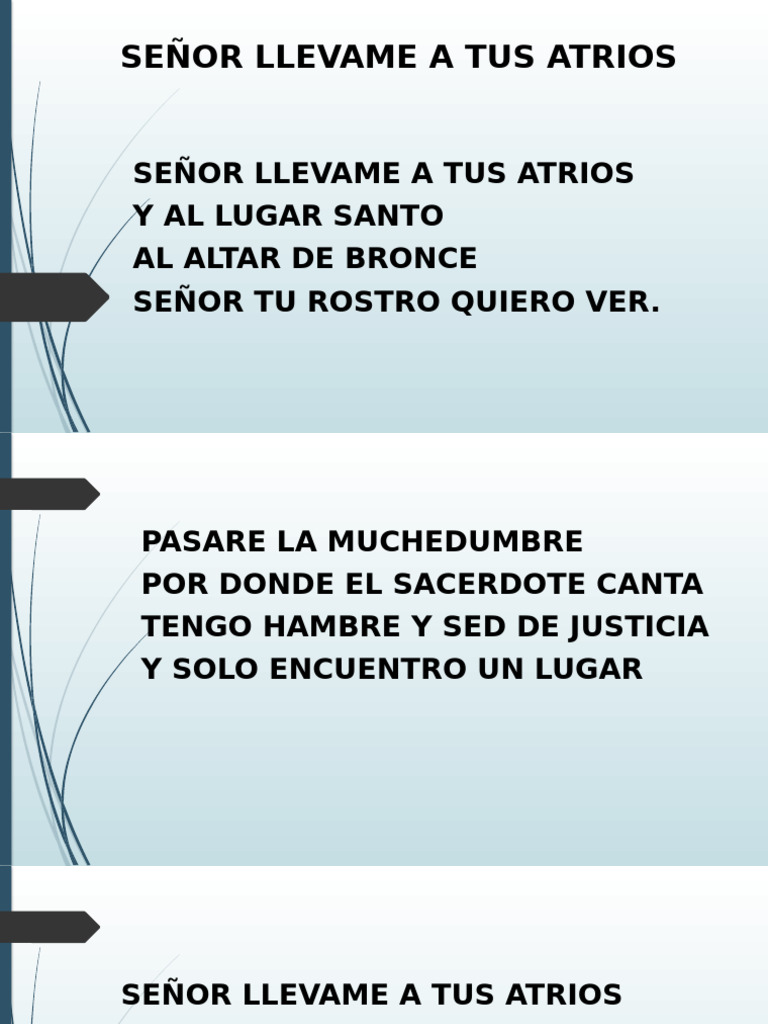 Señor Llevame A Tus Atrios | PDF | Religión y espiritualidad