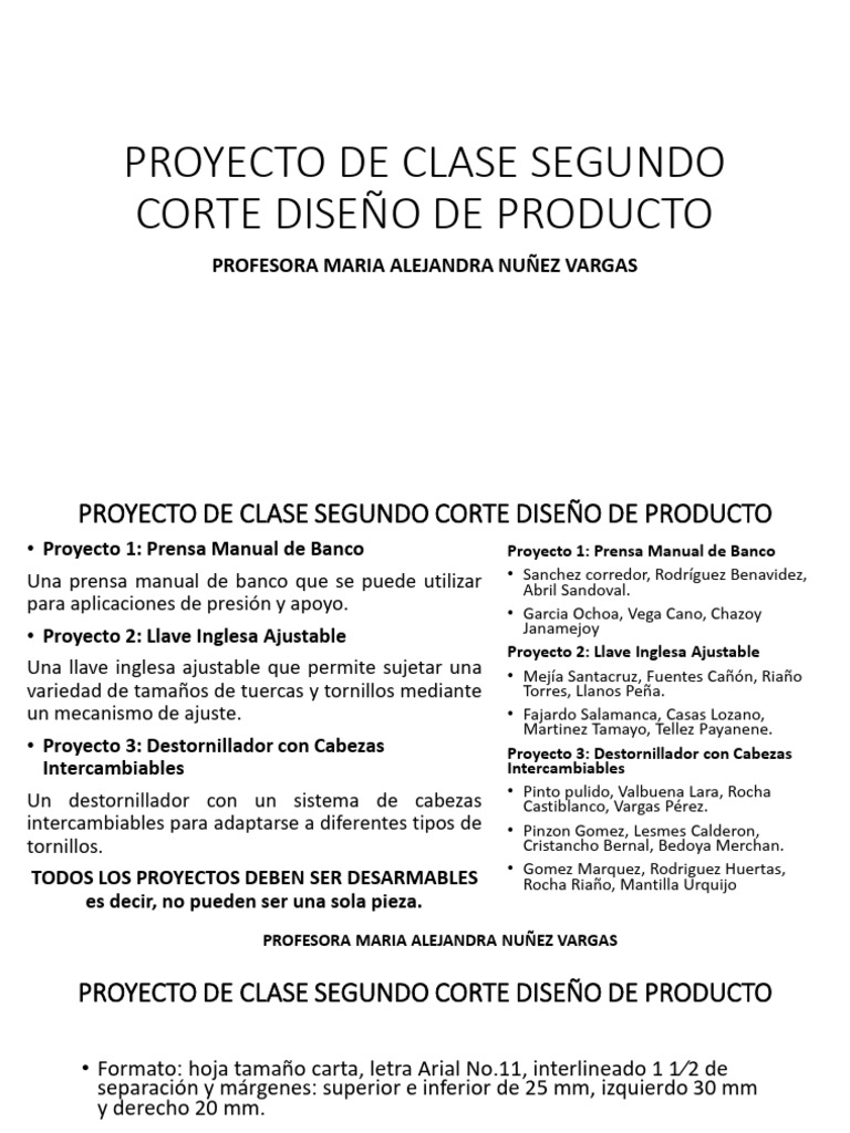 Proyecto de Clase Segundo Corte Diseño de Producto - 241001 - 153142 ...