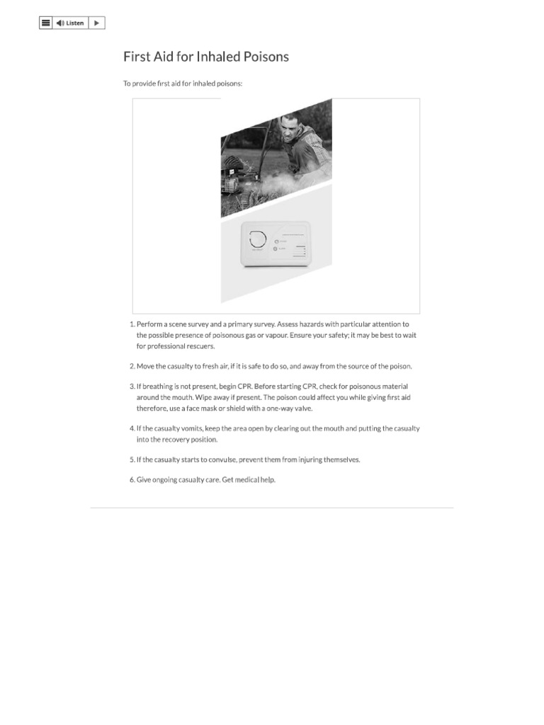 17.5 First Aid For Inhaled Poisons | PDF